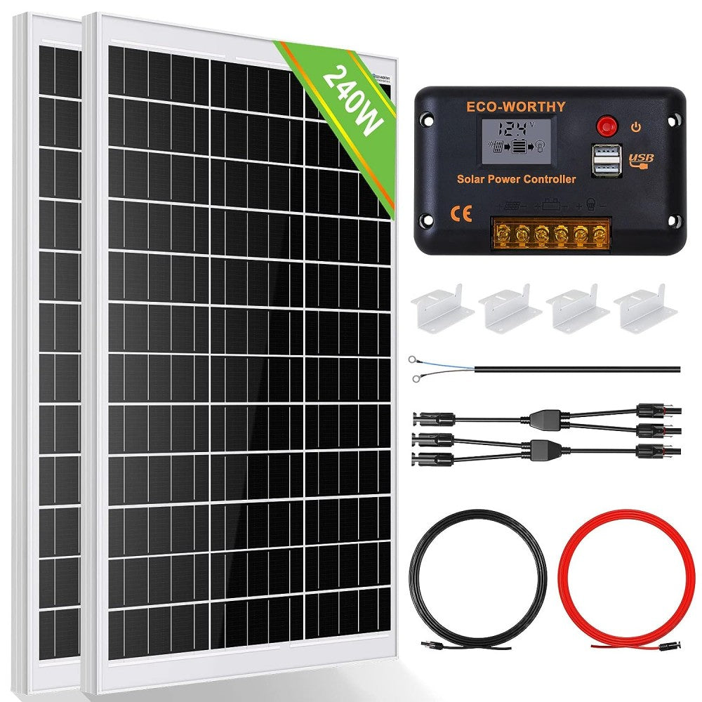 12V Off Grid Solar Kit 120W/240W | Efficient & Reliable
