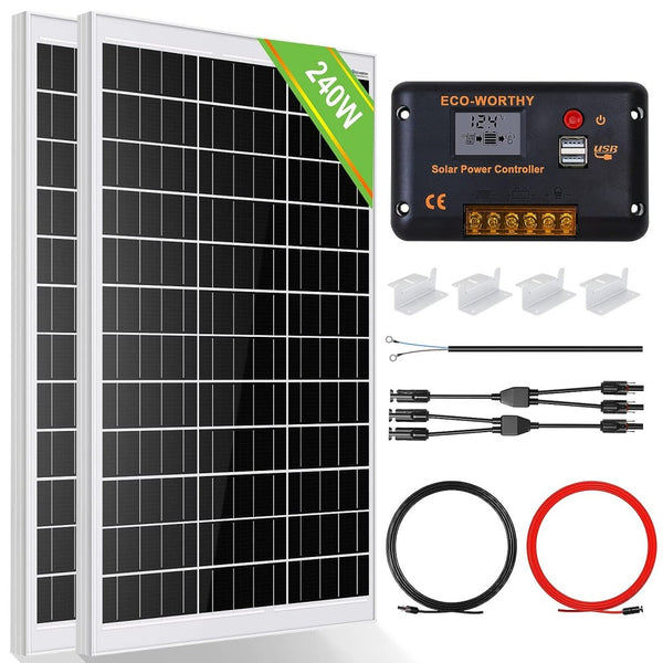 12V Off Grid Solar Kit 120W/240W | Efficient & Reliable