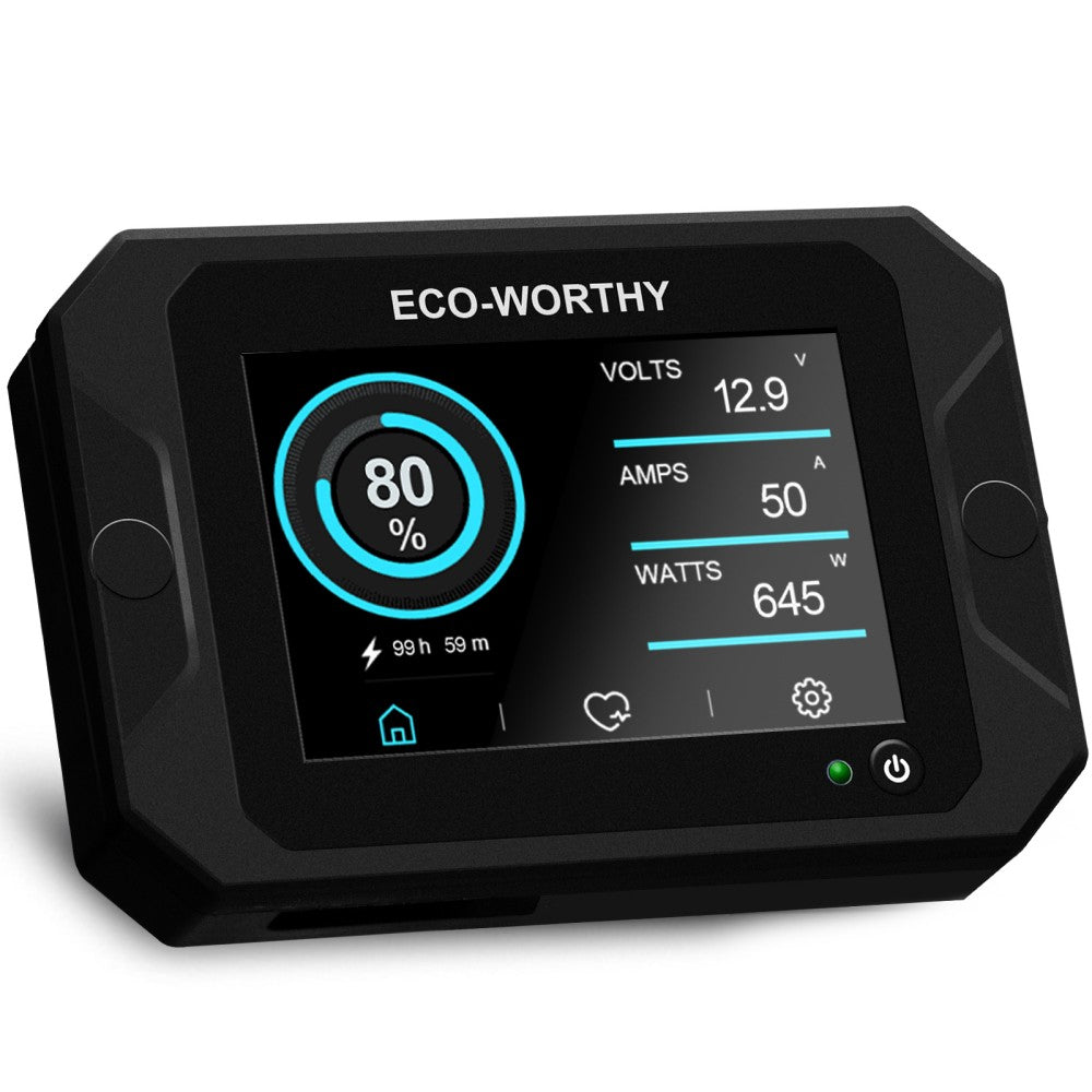 300A 3.5" Touchable Display Battery Monitor with Hall Sensor for AGM ...