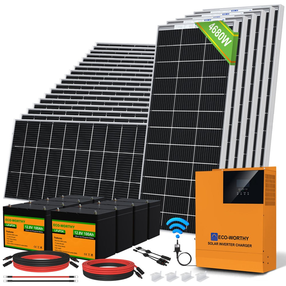 High-Efficiency Solar Panel Kits | 100W to 4800W Off-Grid Power Solutions